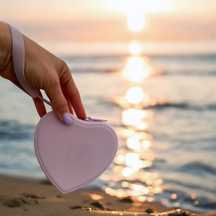 Cosmetic Heart Zip Pouch | Dreamy Drenched